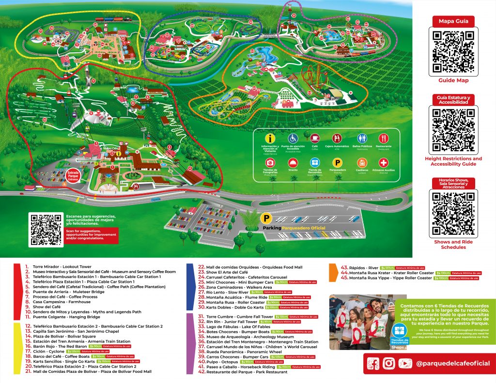 Mapa del Parque - Parque del Café - Sitio Web Oficial
